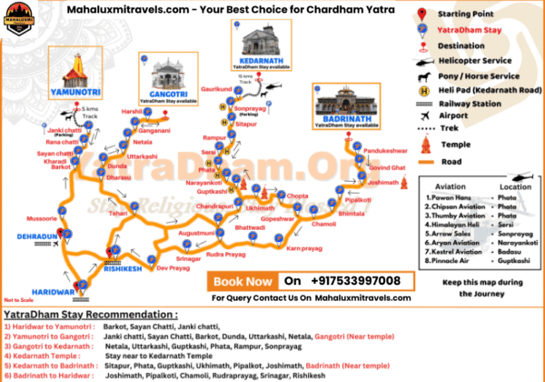 Chardham Yatra Route Map 2025 -Distance, Tips and Packages. - Mahaluxmi ...